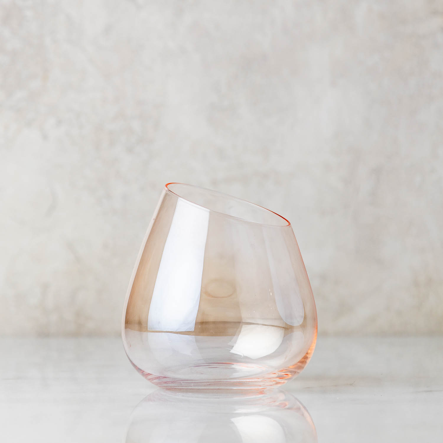 Coopers Hawk Winery And Restaurants Slant Rose Stemless Wine Glass